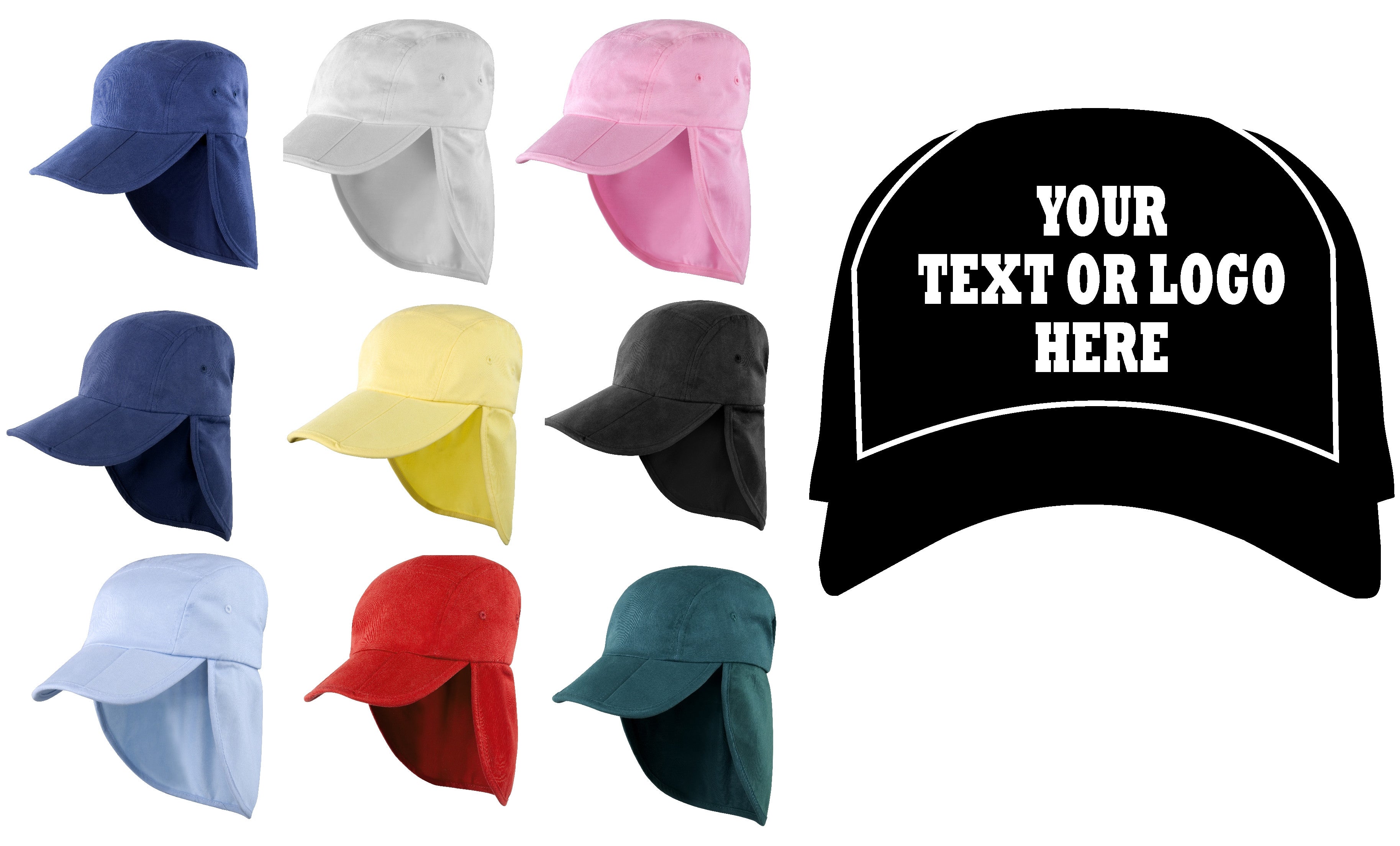 Adults Legionnaires Caps - Plain or Printed - RC76X - Martial Art ...